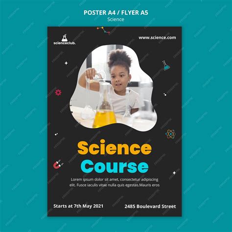 Free Psd Science Course Poster Template