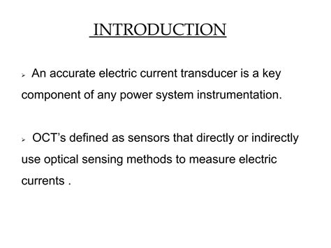 Optical Current Transformer And Its Applications Ppt