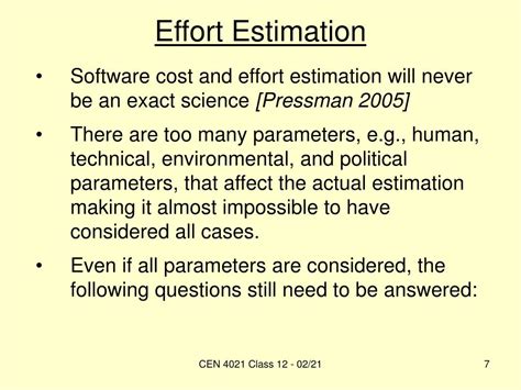 PPT Effort Estimation PowerPoint Presentation Free Download ID