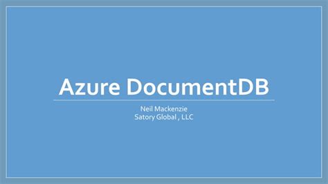 Azure Documentdb Ppt