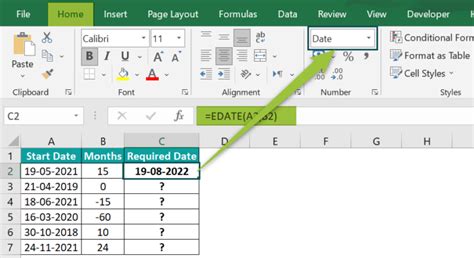 EDATE Excel Function Formula Examples How To Use