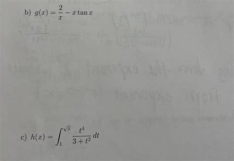 Solved Calculate The Derivative Chegg Com