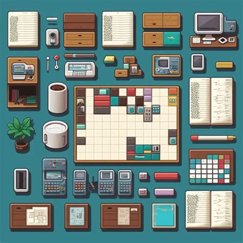 Illustrated Tileset Sprite Sheet Art Midjourney Prompt Promptbase