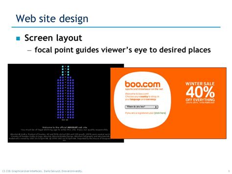 1cs 338 Graphical User Interfaces Dario Salvucci Drexel University