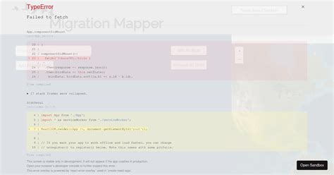 Migration Frontend Codesandbox