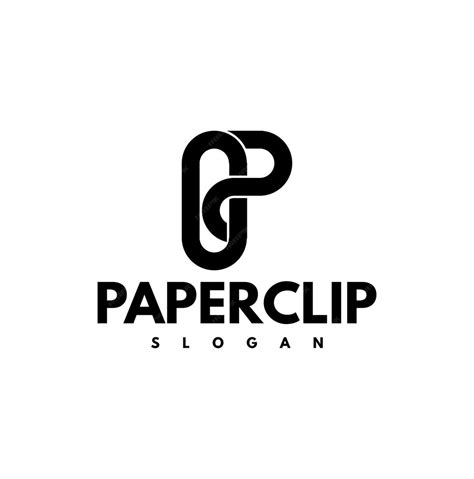 Скрепка с начальной буквой C и P идея дизайна логотипа Премиум векторы