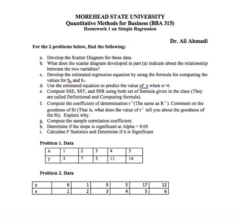 Solved Morehead State University Quantitative Methods For