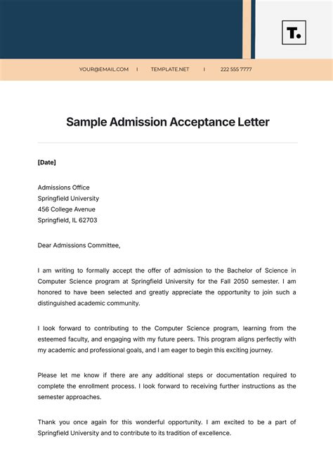 Free Tender Acceptance Letter Template To Edit Online