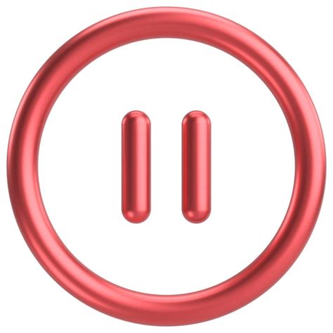 Premium Photo Pause Button Stop Button 3d Illustration