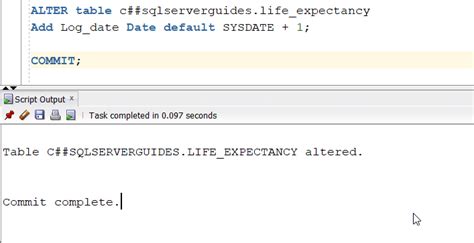 Alter Table Add Column Oracle
