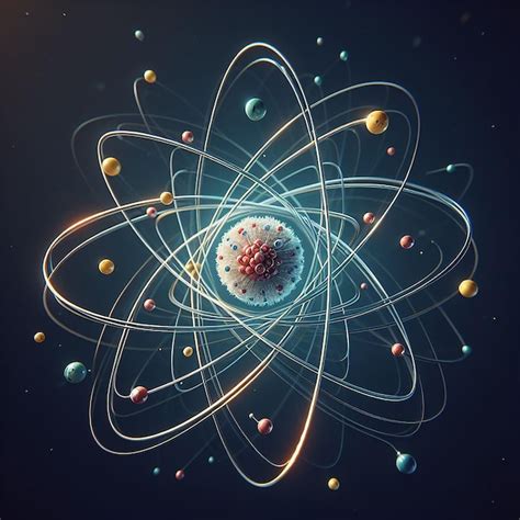 Premium Photo Atoms And Atom Orbit With Protons