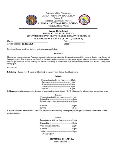 Cpar Performance Task 2 Pdf Behavior Modification Cognition