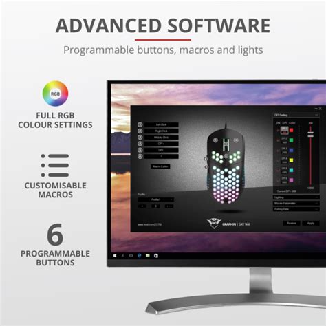 Mouse Gamer Trust Gxt 960 Graphin 74 Gramas Rgb Ultra Leve T23758