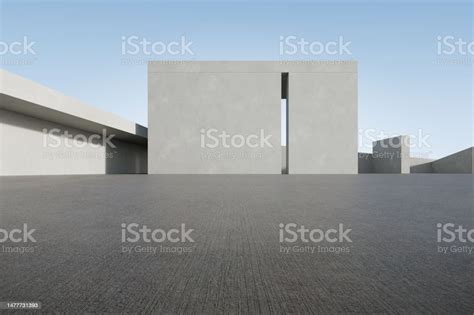 빈 콘크리트 바닥 자동차 프레젠테이션 배경이 있는 추상 콘크리트 건축물의 3d 렌더링 0명에 대한 스톡 사진 및 기타 이미지 0명 3차원 형태 거리 Istock