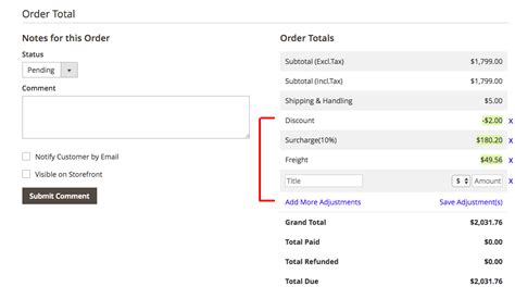 Order Total Adjustments By Admin Magento 2 Extension Flat Discount Or