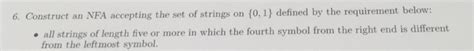 Solved Construct An NFA Accepting The Set Of Strings On 0 Chegg Com
