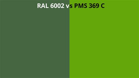 Ral 6002 Vs Pms 369 C Ral Colour Chart Uk