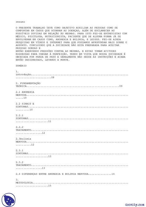 Anorexia E Bulimia Docsity