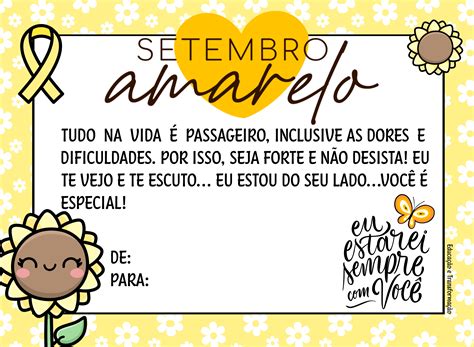 Blog Educação E Transformação Kit Setembro Amarelo