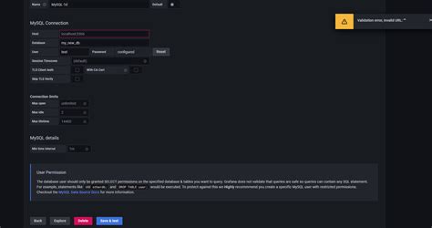 Mysql Data Source Save And Test Function · Issue 52536 · Grafana