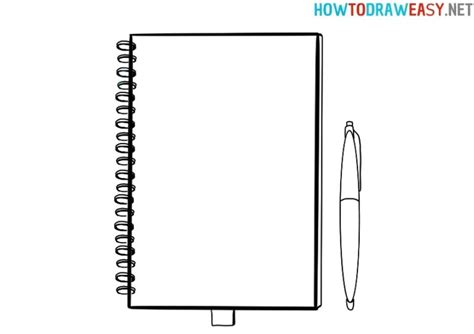 How To Draw A Notebook How To Draw Easy