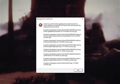 Corrupted Nifs Crash Fixes Ctd Mods Skyrim Technical Support
