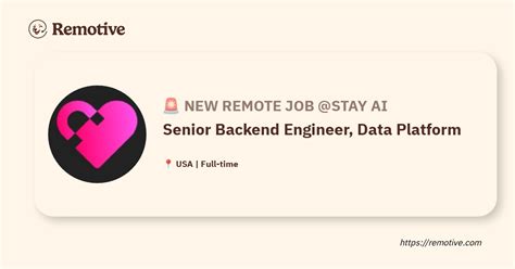[hiring] Senior Backend Engineer Data Platform Stay Ai