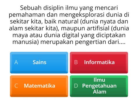 Latihan Soal Soal Informatika Kelas 8 Cuestionario