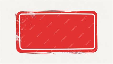 Premium Photo Red Rectangular Stamp With White Border