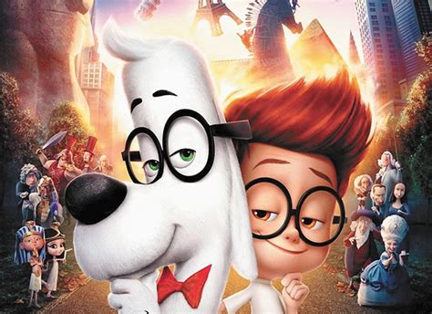 Как называется мультфильм в котором мальчик в очках с белой собакой с висячими ушами