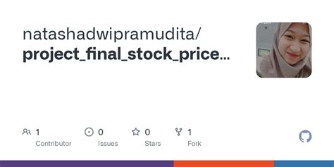 GitHub Natashadwipramudita Project Final Stock Price Prediction