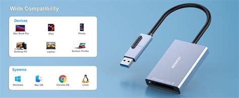 BENFEI CFexpress Type B Card Reader With USB Gen Gbps USB C USB A In Type B