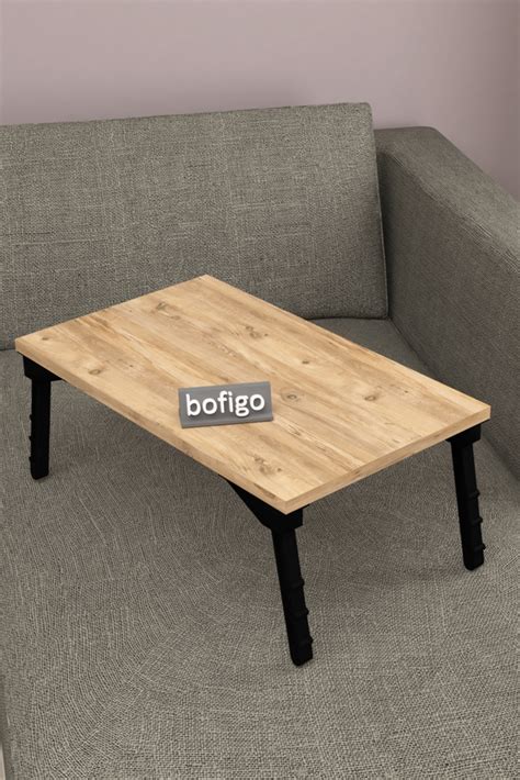 ლეპტოპის პატარა მაგიდა ფიჭვის ფაქტურით Veli Store