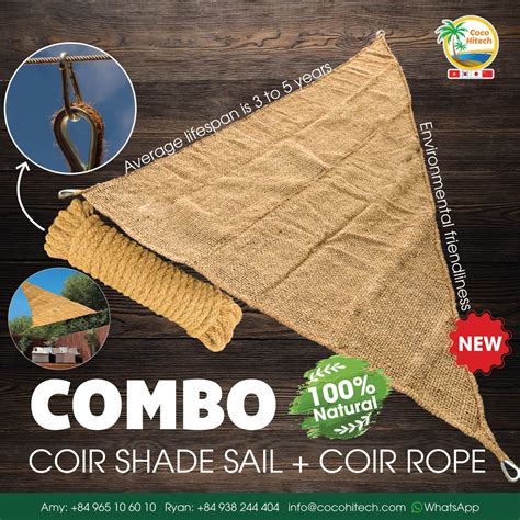 Coir Shade Sail Coco Hitech