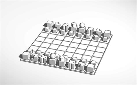 3d Design Bauhaus Chess Set Tinkercad