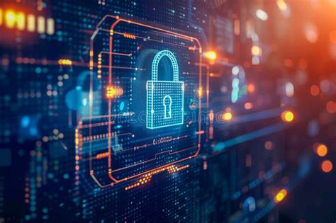 Padlock In A Screen Security And Passwords Concept Generative Ai