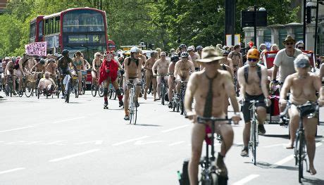 Naked Female Cyclists Editorial Stock Photo Stock Image