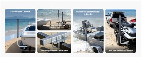 Vevor Boat Trailer Guide Poles 40 In48 In 2pcs Steel Set