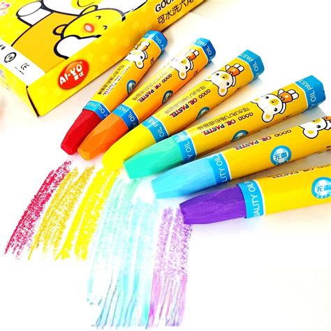 12182436 색상 크레용 어린이 오일 브러쉬 세트 학생에게 적합 초보자 빨 오일 파스텔 실용적인 미술 도구 Aliexpress