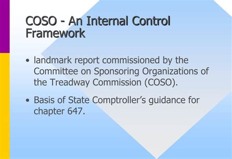 PPT COSO An Internal Control Framework PowerPoint Presentation Free Download ID 4307114