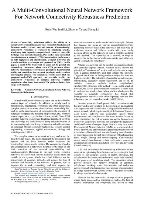 Pdf A Multi Convolutional Neural Network Framework For Network