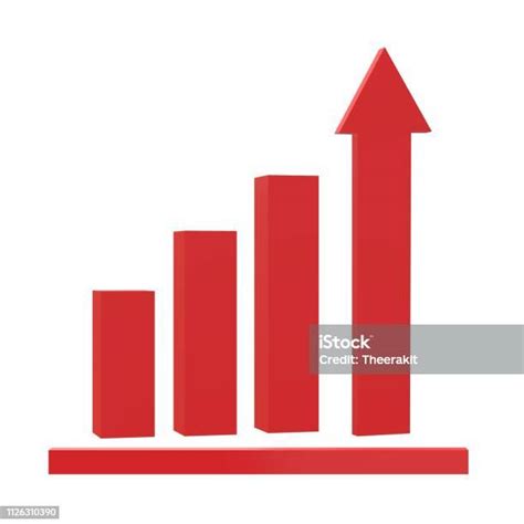 검은 배경에 3d 성장 아이콘입니다 플랫 스타일입니다 웹 사이트 디자인 로고 Ui 애플 리 케이 션에 대 한 그래프 차트 아이콘 3d 성장 차트 기호입니다 화살표 기호 3