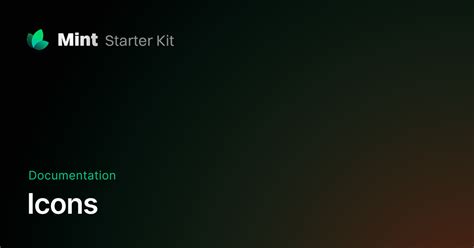 Icons Really Good Software Docs