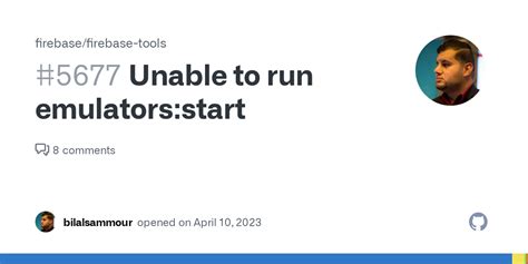 Unable To Run Emulatorsstart · Issue 5677 · Firebasefirebase Tools