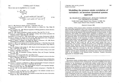 Pdf Modelling The Pressure Strain Correlation Of Turbulence An