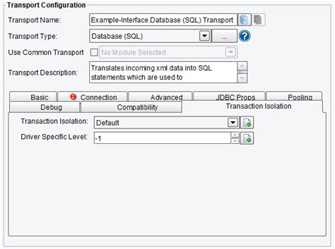 Configuring Sql Database Transport In Pilotfish Integration Engine