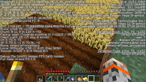 Something Obscuring My Coords Java Edition Support Support