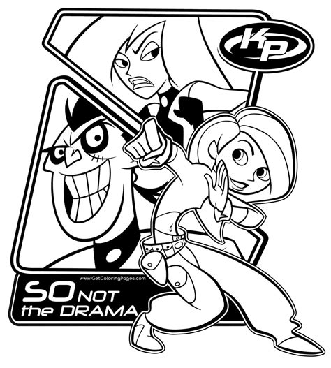Kim Possible Coloring Pages Coloringlib