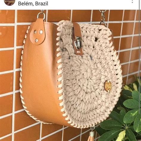 Плетене на една кука на Leticia Нови идеи за кръгли чанти за плетене на една кука Bolsas