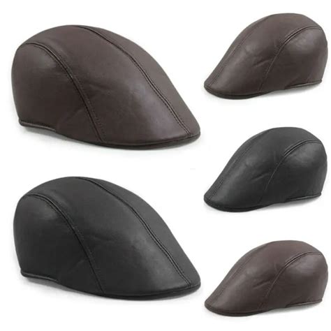 남성 Pu 가죽 베레모 뉴스 보이 캡비 플랫 캡 패널 베이커 보이 모자 개츠비 아이비 캡베레모 Aliexpress